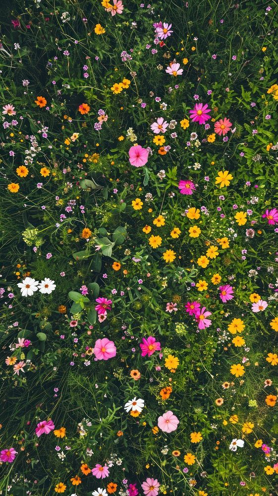 Aerial top view Flower field | Premium Photo - rawpixel