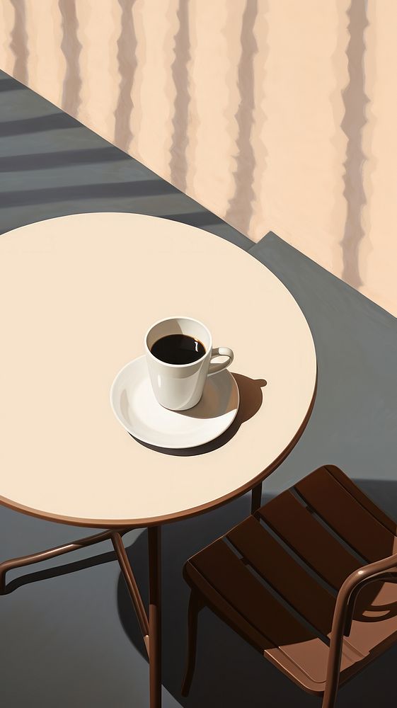 Minimal space coffee cafe table | Free Photo Illustration - rawpixel