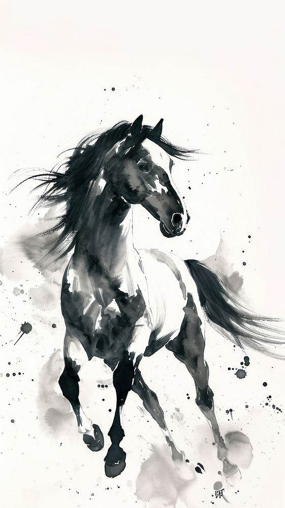 Horse stallion painting drawing | Premium Photo Illustration - rawpixel