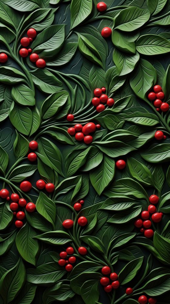 Holly bas relief small pattern | Premium Photo - rawpixel
