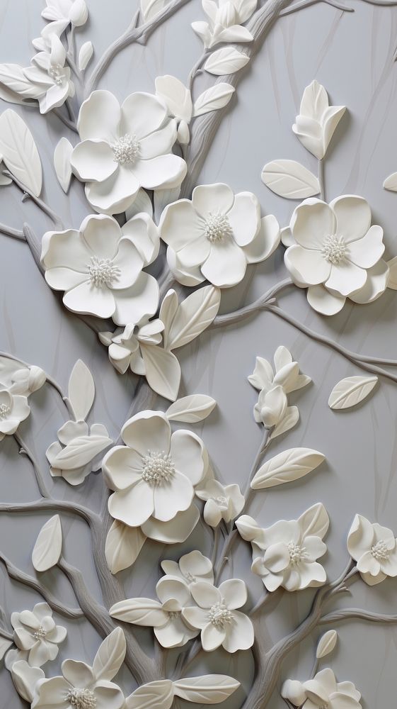 White flower bas relief pattern | Free Photo - rawpixel