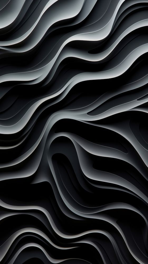 Black wave bas relief pattern | Premium Photo - rawpixel