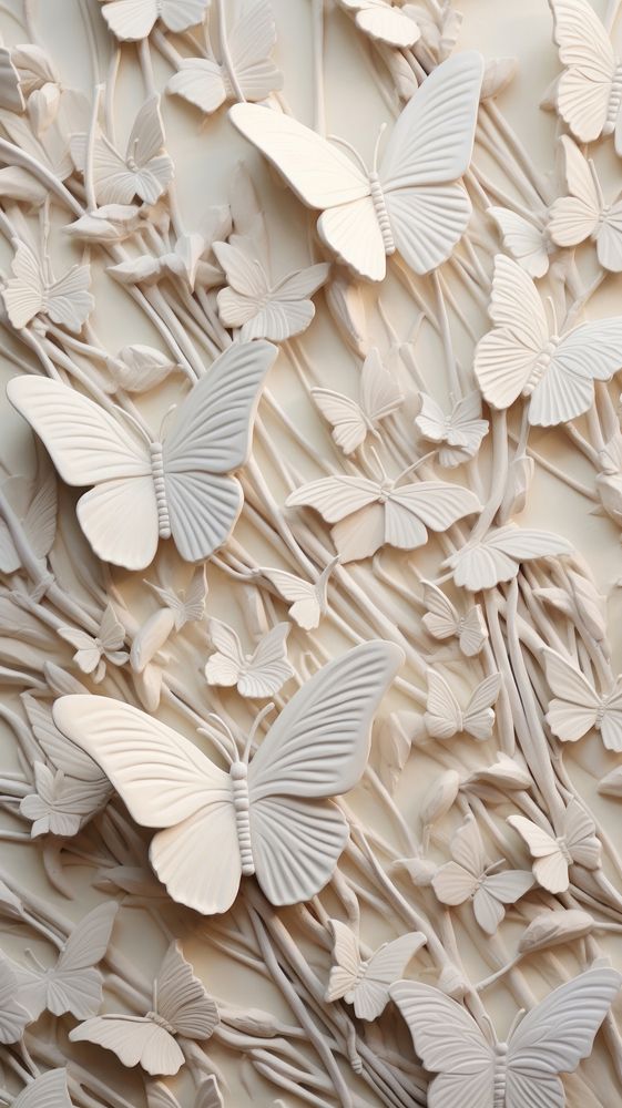Butterfly bas relief pattern art | Premium Photo - rawpixel