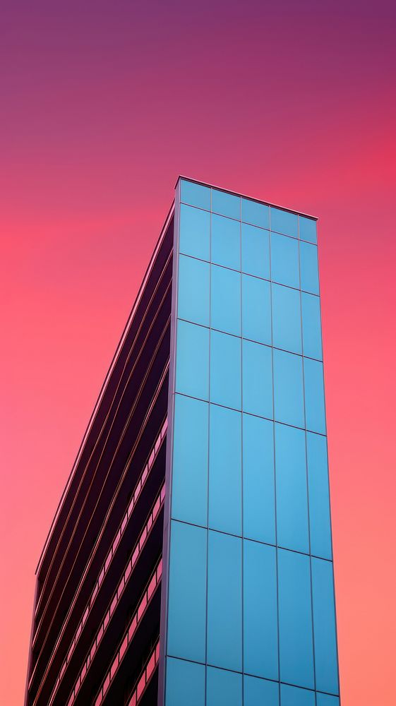 Bold color minimal skyscraper architecture | Free Photo - rawpixel