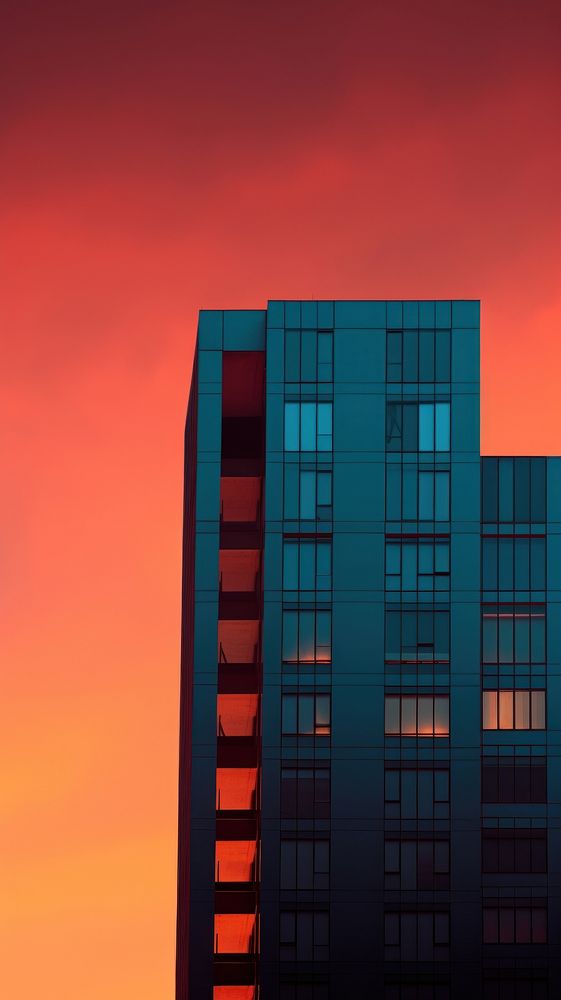 Bold color brutalist skyscraper architecture | Free Photo - rawpixel