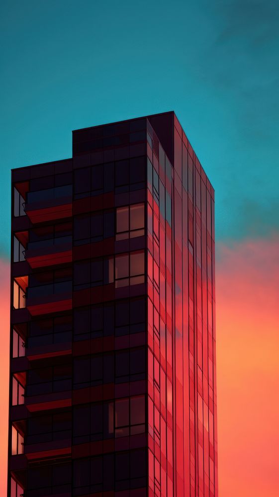 Bold color brutalist skyscraper architecture | Premium Photo - rawpixel