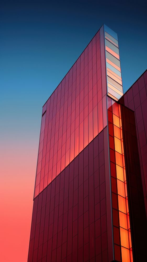 Bold color minimal skyscraper architecture | Premium Photo - rawpixel