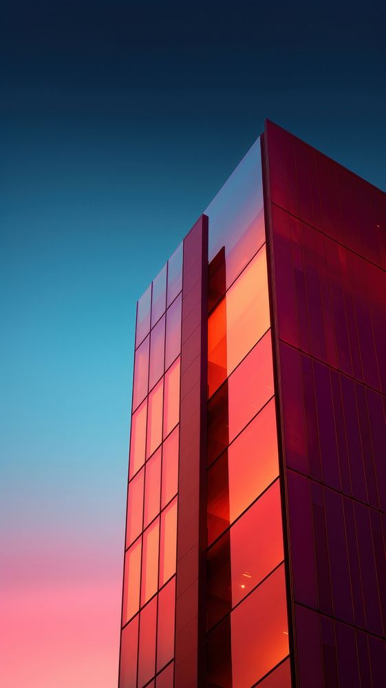 Bold color minimal skyscraper architecture | Premium Photo - rawpixel