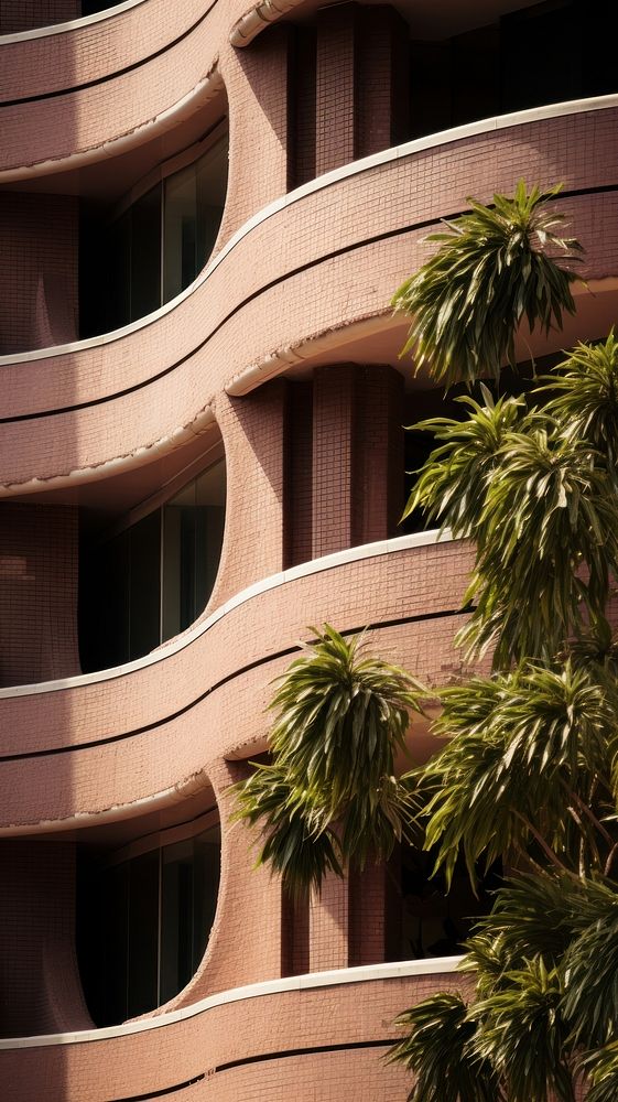Bricks curve contemporary skyscraper facade | Free Photo - rawpixel