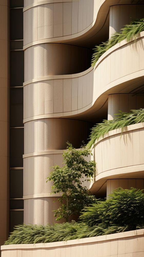 Sandstone curve contemporary skyscraper facade | Free Photo - rawpixel