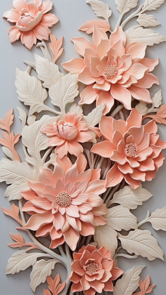 Flower bas relief pattern art | Free Photo Illustration - rawpixel