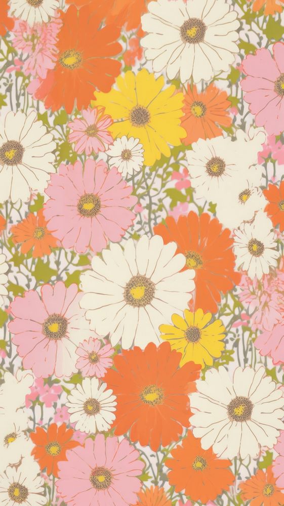 Flower pattern wallpaper petal. | Premium Photo Illustration - rawpixel