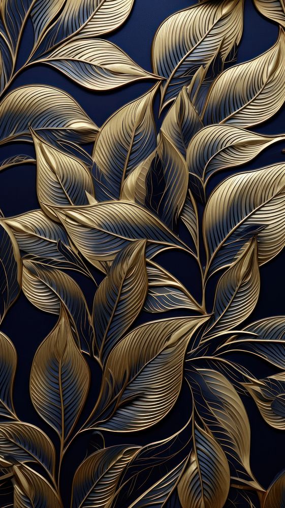 Gold leaf bas relief pattern | Premium Photo - rawpixel