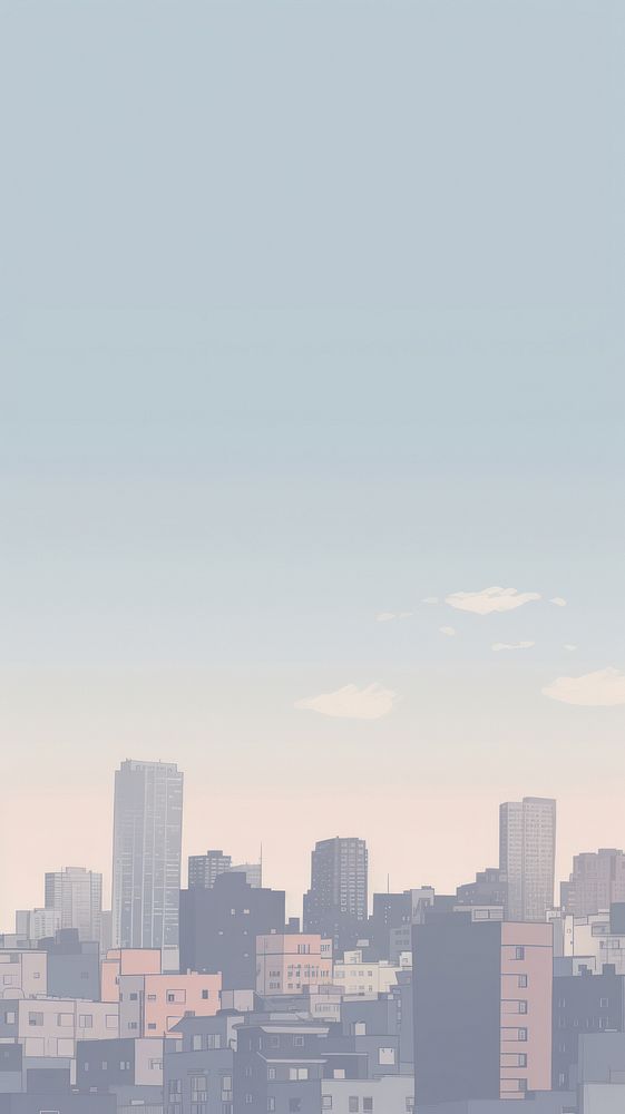 Esthetic city landscape wallpaper architecture | Free Photo - rawpixel