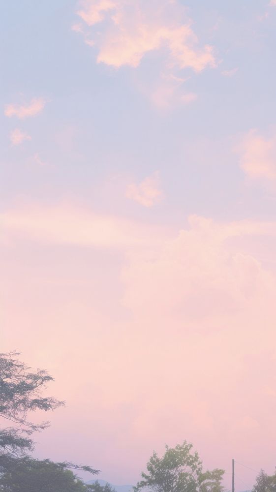 Esthetic pink sky landscape wallpaper | Free Photo - rawpixel