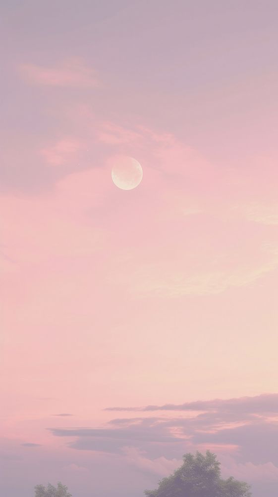 Esthetic pink sky landscape wallpaper | Premium Photo - rawpixel