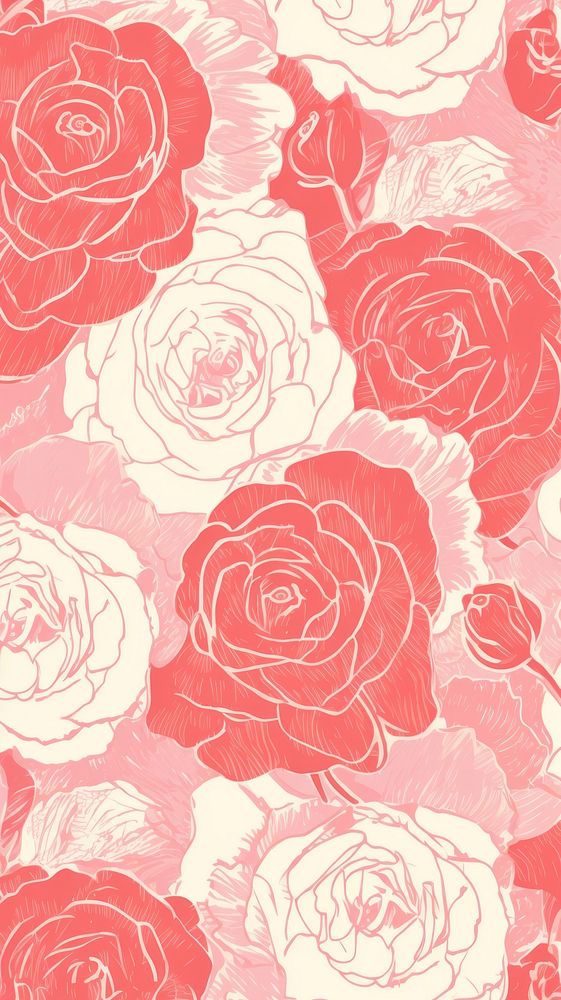 Rose pattern wallpaper flower. AI | Premium Photo Illustration - rawpixel