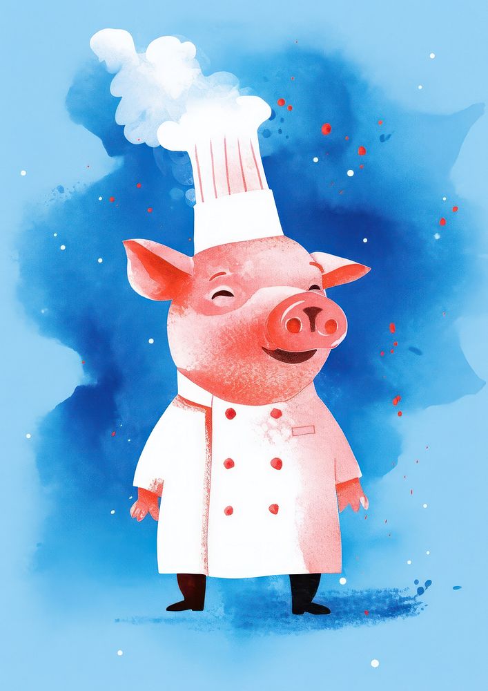Pig chef cooking celebration standing | Premium Photo Illustration ...