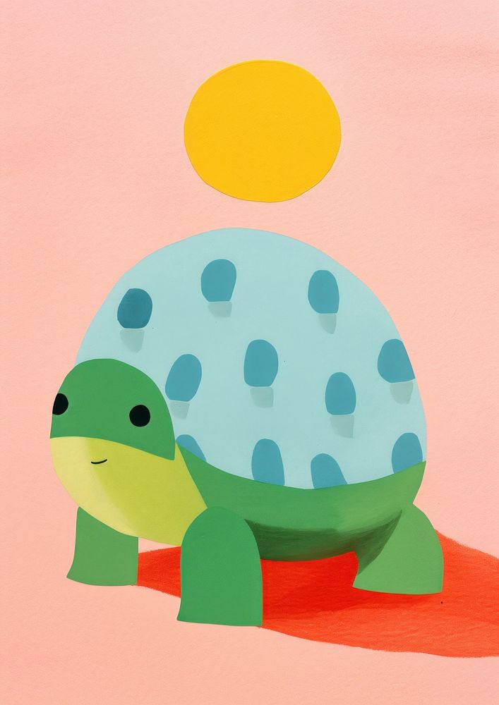 Cute turtle exercise animal art | Free Photo Illustration - rawpixel