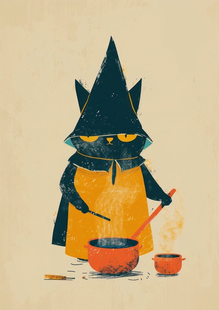 Cat wear wizard costume art | Free Photo Illustration - rawpixel