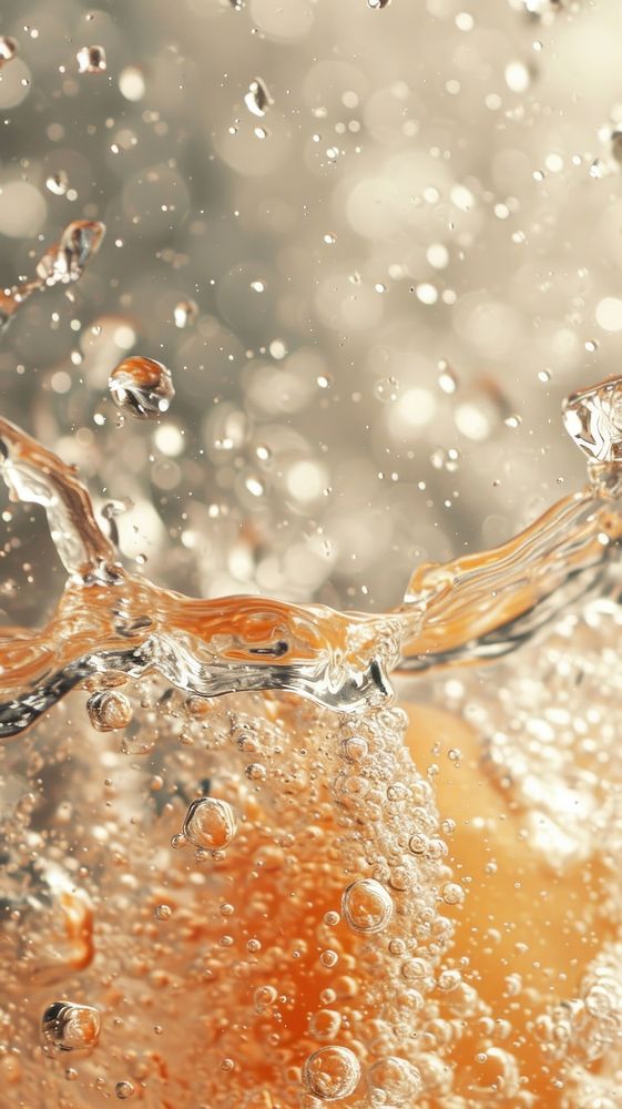 Sparking water peach rain macro | Free Photo - rawpixel