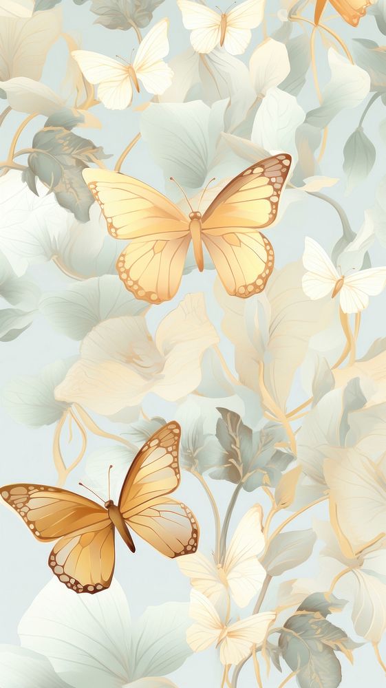 Butterflies butterfly wallpaper pattern. | Premium Photo Illustration ...