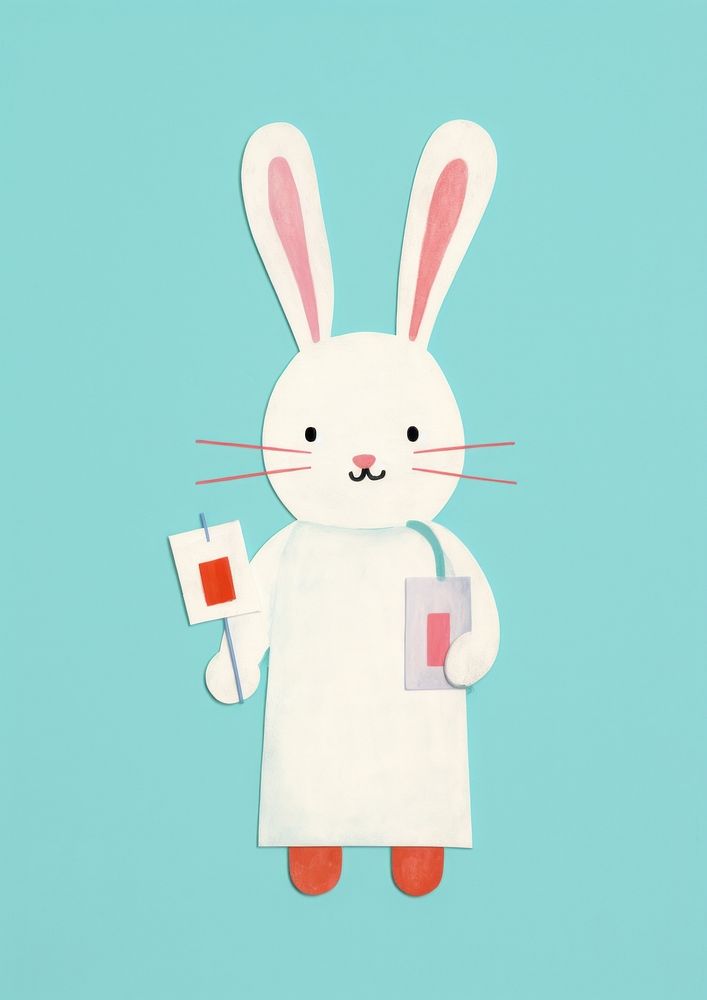Nurse rabbit character illustration cute | Premium Photo Illustration ...