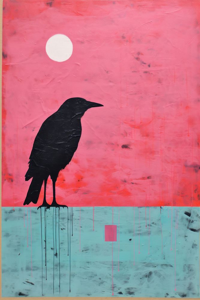 Crow Professor animal art painting. | Free Photo Illustration - rawpixel