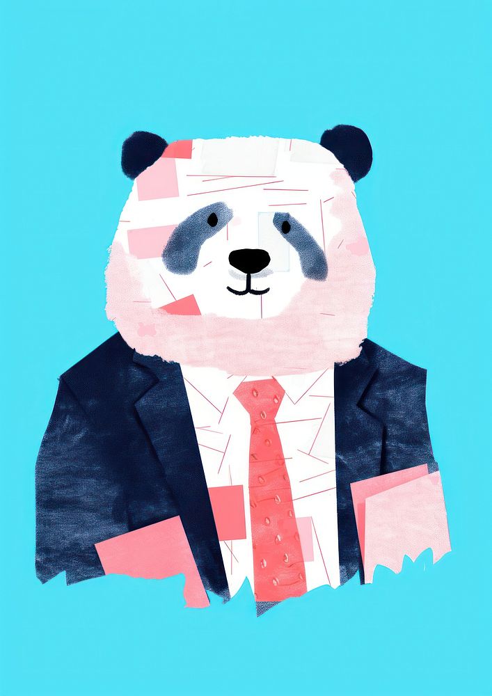 Panda businessperson cute art representation. | Free Photo Illustration ...