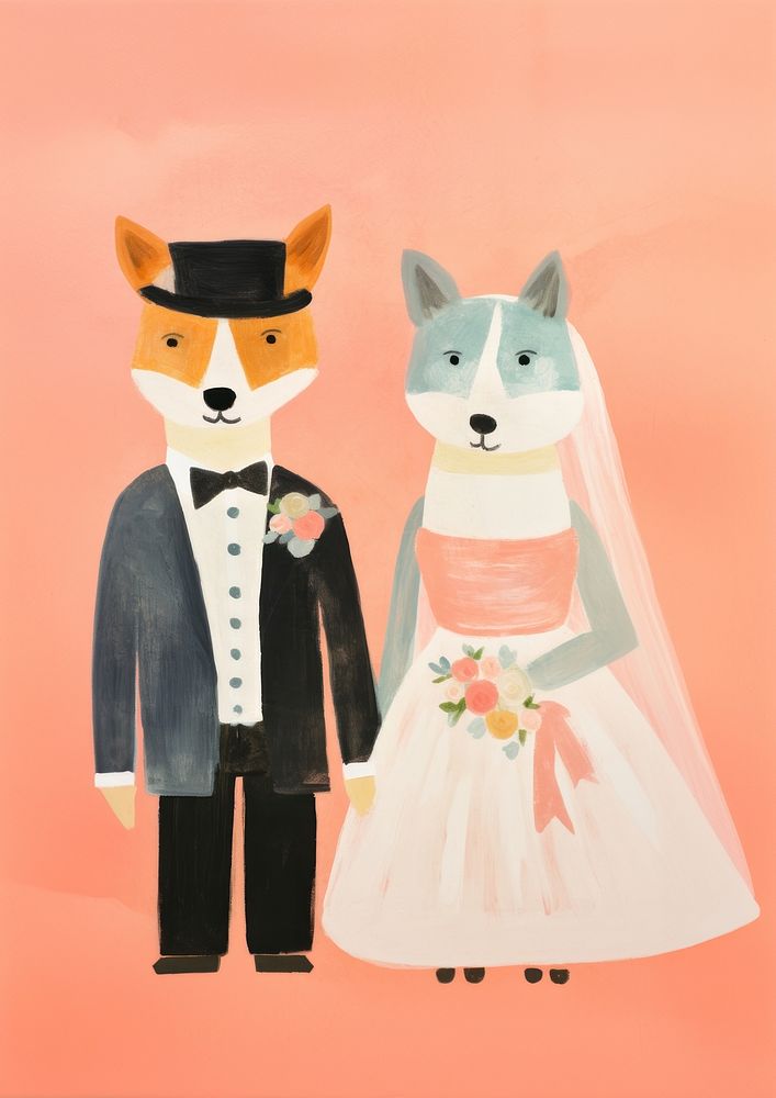 Couple bear wedding bride adult | Premium Photo Illustration - rawpixel