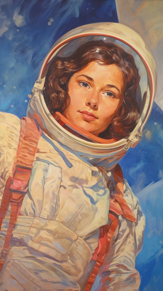 An astronaut painting person human. | Premium Photo Illustration - rawpixel