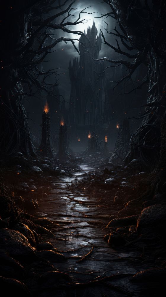 Dark mysterious landscape nature night | Free Photo - rawpixel