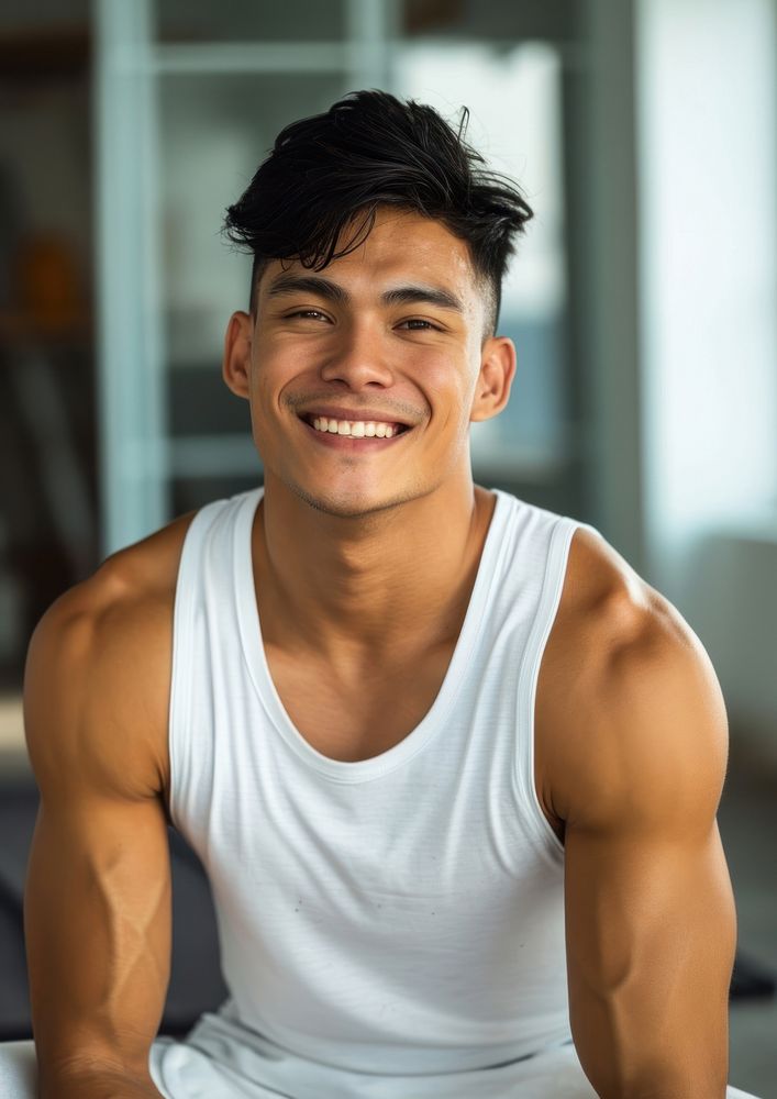 Smile happy bodybuilding bodybuilder. | Premium Photo - rawpixel
