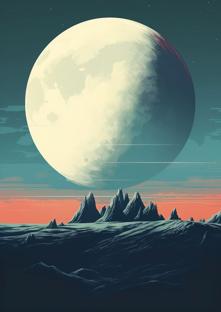 The moon astronomy outdoors nature. | Free Photo Illustration - rawpixel