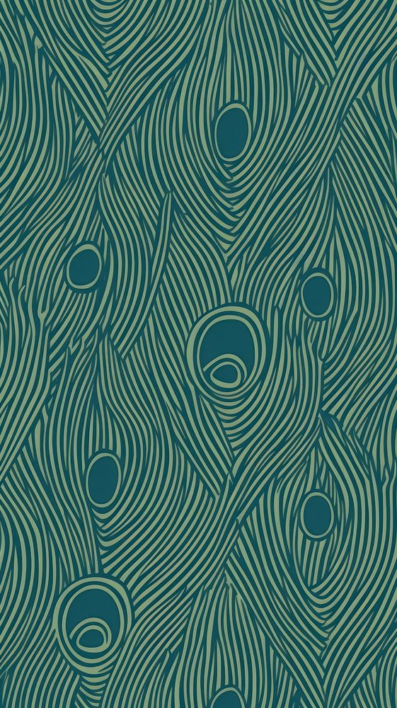 Peacock wallpaper pattern line. | Free Photo Illustration - rawpixel