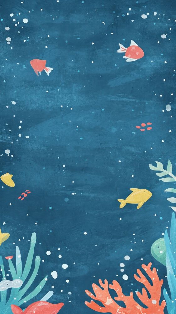 Cute sea illustration backgrounds underwater | Free Photo Illustration ...