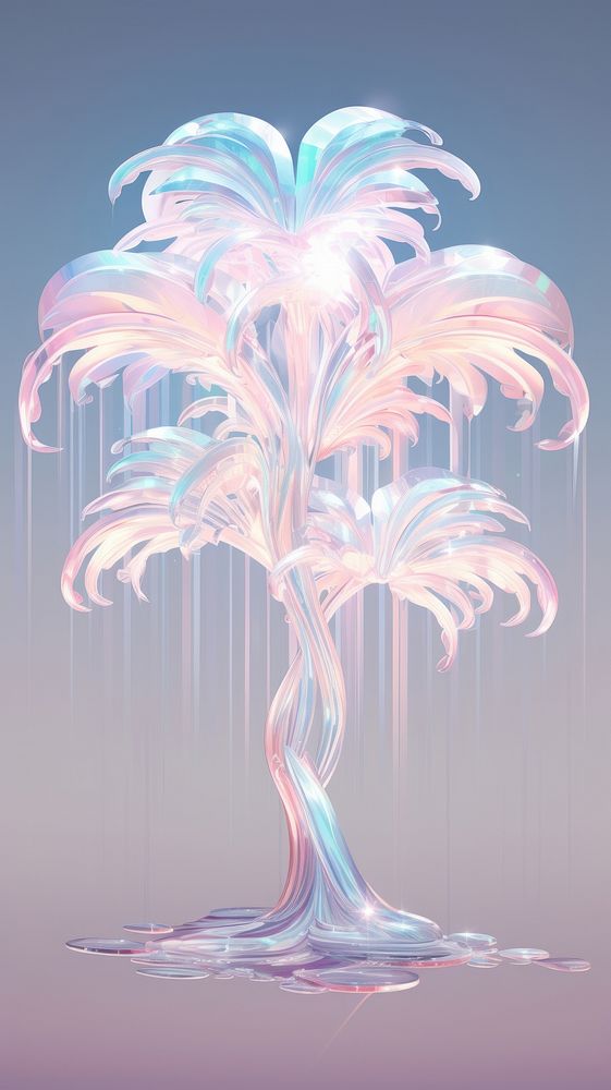 plam tree art creativity chandelier. | Free Photo Illustration - rawpixel