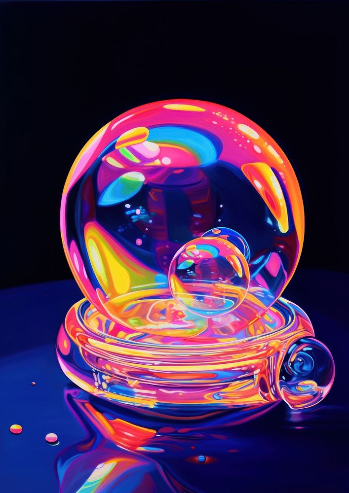 bubble sphere purple light. | Premium Photo Illustration - rawpixel