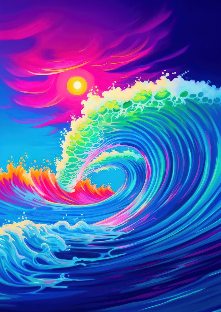 wave outdoors pattern nature. AI | Premium Photo Illustration - rawpixel