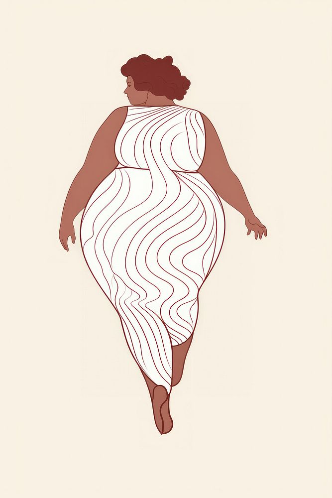 Confident fat woman standing drawing | Free Photo Illustration - rawpixel