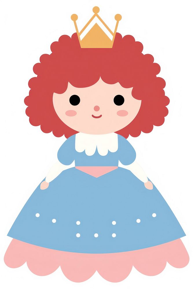 Flat design character princess cartoon | Free Photo Illustration - rawpixel