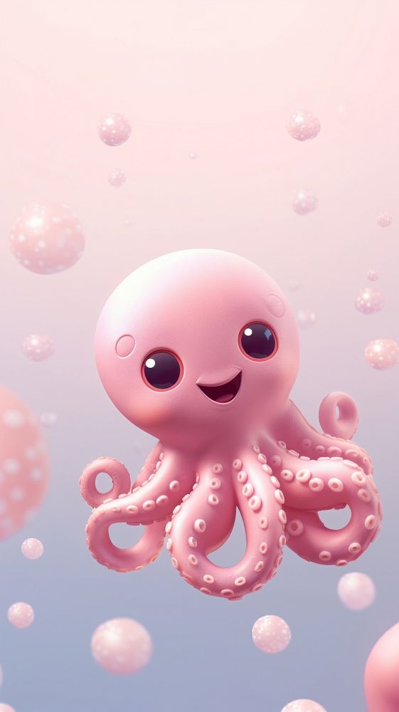 Cute octopus cartoon animal invertebrate. | Premium Photo Illustration ...