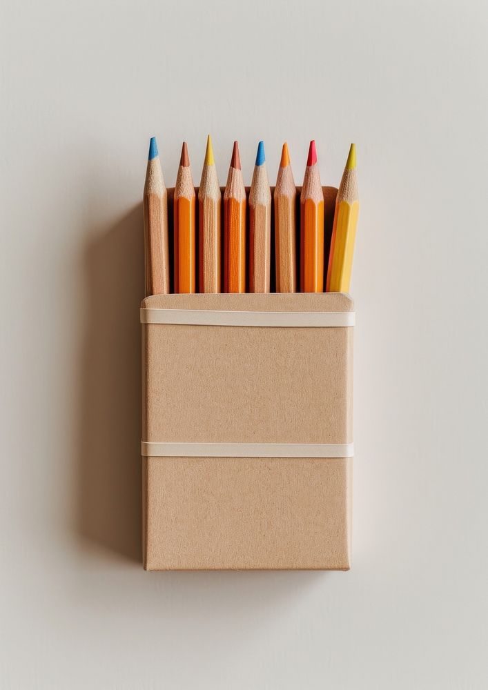 Pencil color box white background | Free Photo - rawpixel