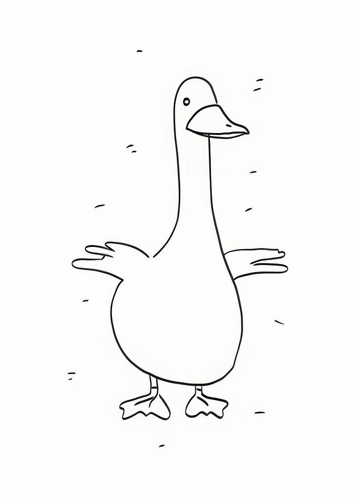 Duck sketch drawing animal. | Free Photo Illustration - rawpixel