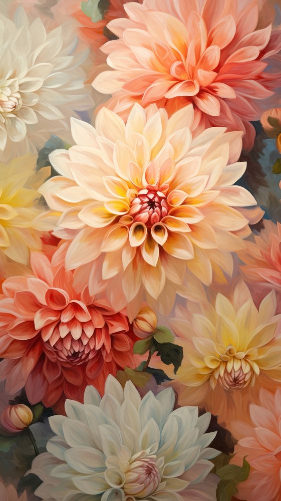 Dahlia flowers pattern backgrounds petal | Premium Photo Illustration ...