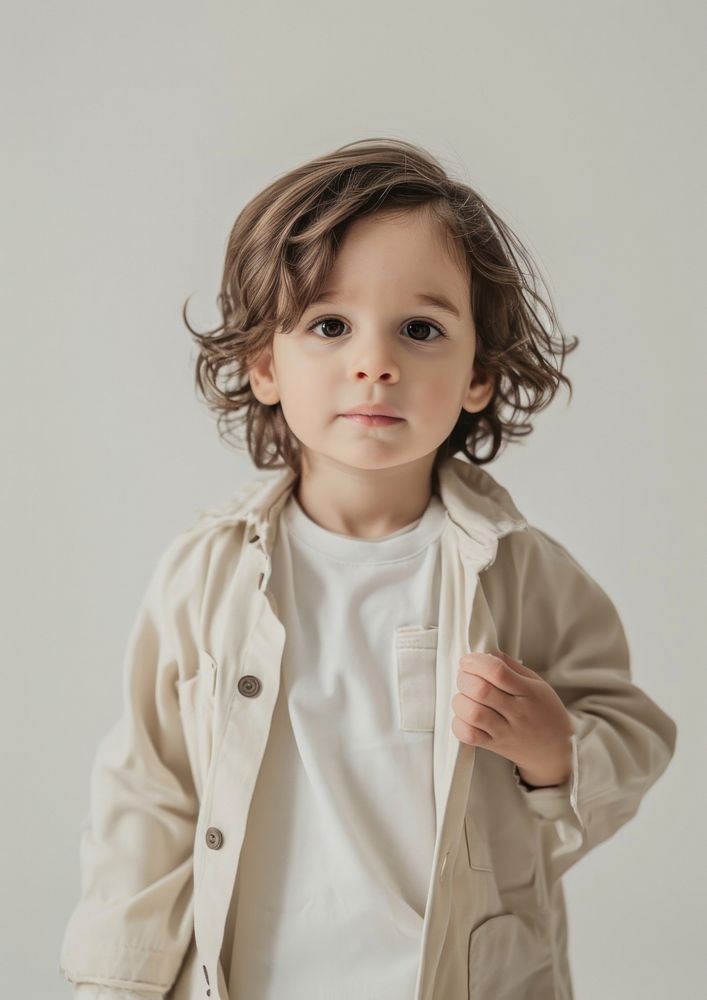 Toddler cream shirt portrait child. | Premium Photo - rawpixel