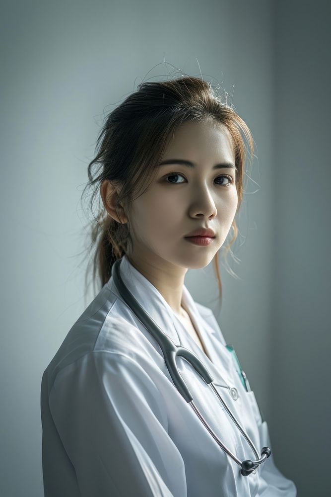 Vietnamese female doctor stethoscope portrait | Free Photo - rawpixel