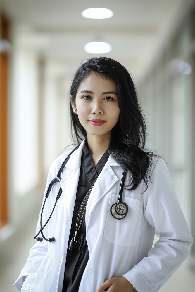 Indonesian female doctor portrait hospital | Premium Photo - rawpixel