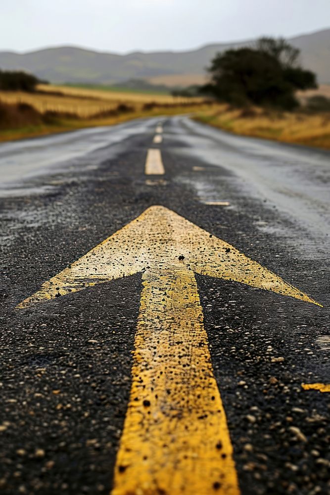 Road arrow sign asphalt highway | Free Photo - rawpixel