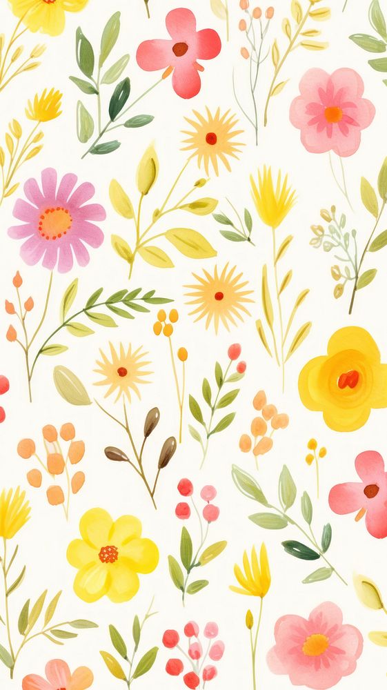 Pattern flower wallpaper nature. | Free Photo Illustration - rawpixel